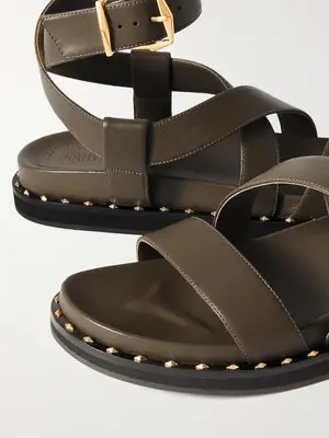 JIMMY CHOO Blaise Stud-embellished Leather Sandals