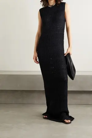 THE ROW Cutro Open-knit Maxi Dress