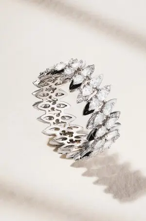 KAMYEN 18-karat White Diamond And Enamel Ring - Gold