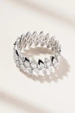 KAMYEN 18-karat White Diamond And Enamel Ring