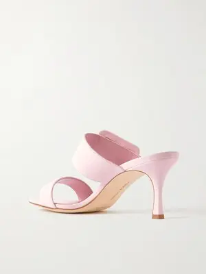 Manolo Blahnik Gable 70 Buckled Suede Mules