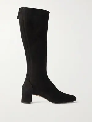 AQUAZZURA Saint Honore Suede Knee Boots