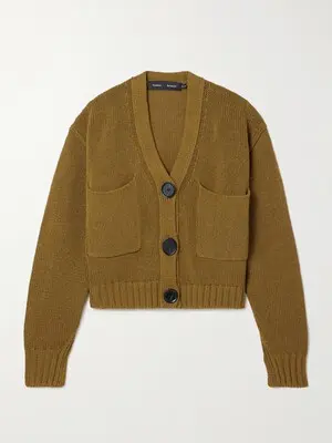 Proenza Schouler Sofia Cropped Cotton-blend Cardigan - Yellow