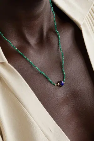 ANDREA FOHRMAN Mini Cosmo 14-karat Multi-stone Necklace
