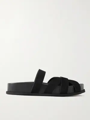 NEOUS Ibor Suede Slides - Black
