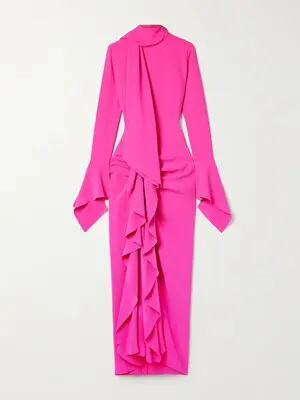 Solace London Frill Evening Dresses