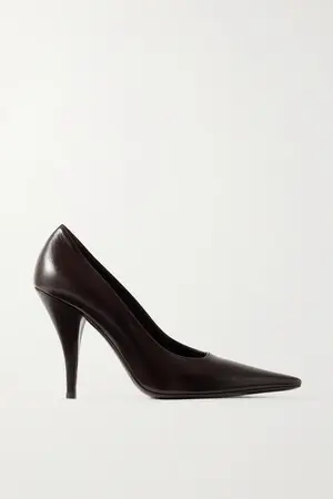 THE ROW Lana Leather Point-toe Pumps