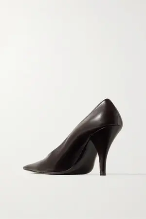 THE ROW Lana Leather Point-toe Pumps