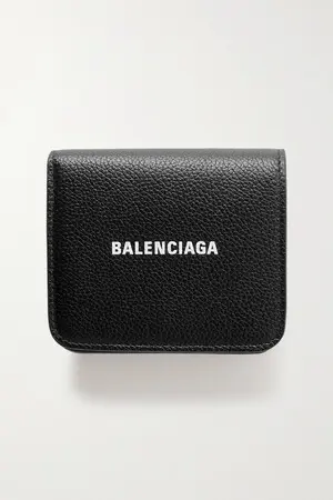 Balenciaga Printed Textured-leather Cardholder - Black
