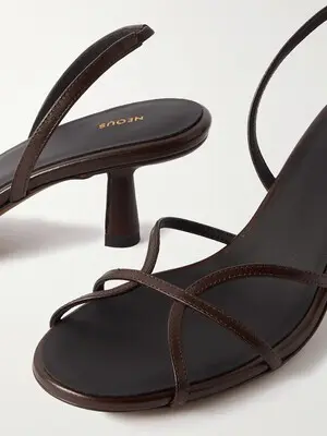 NEOUS Ibor Leather Slingback Sandals - Brown