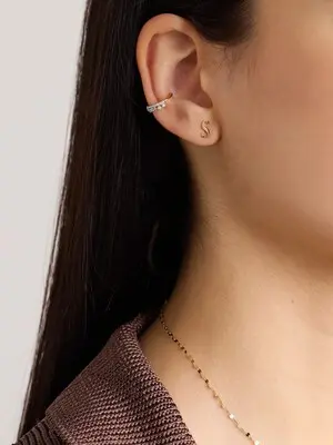 STONE AND STRAND 10-karat Letter Single Earring