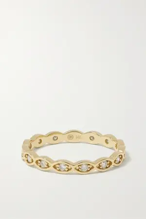 SYDNEY EVAN Evil Eye 14-karat Diamond Ring - Gold