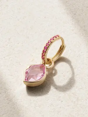 Alison Lou Smooch Single Hoop Earring - Gold