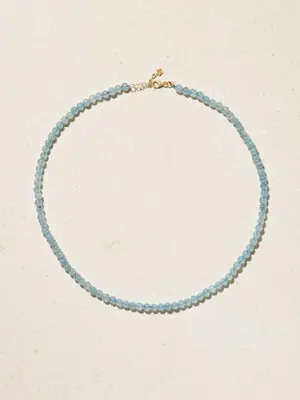 Mateo 14-karat Aquamarine Necklace - Gold