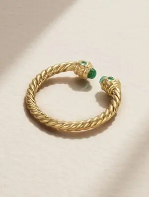 David Yurman Renaissance Emerald Ring - Gold