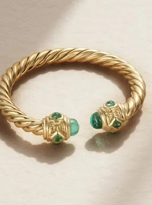 David Yurman Renaissance Emerald Ring - Gold