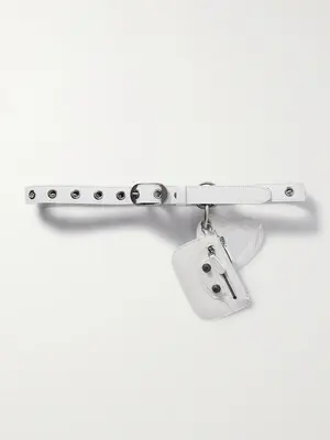 Balenciaga Le Cagole Crinkled-leather Waist Belt - White