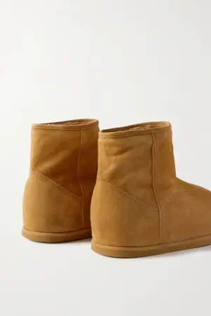 Amina Muaddi Heidi Shearling-lined Suede Boots