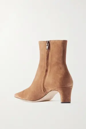 Staud Wally Suede Ankle Boots - Brown