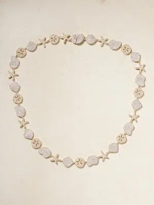 SYDNEY EVAN 18-karat Yellow And White Diamond Necklace - Gold