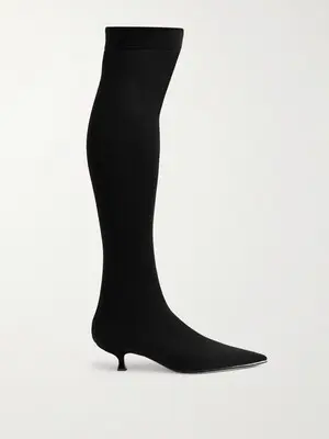 Rene Caovilla Crystal-embellished Over-the-knee Boots