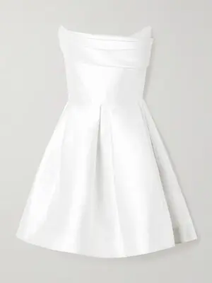 Alex Perry Strapless Sateen Mini Dress