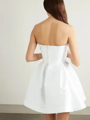 Alex Perry Strapless Sateen Mini Dress