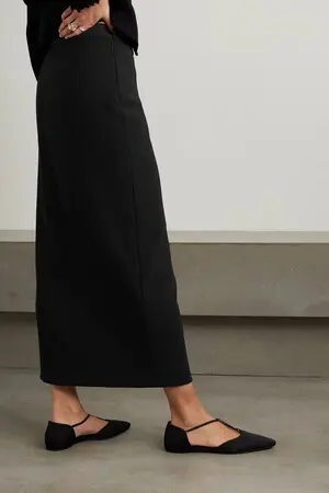 FFORME Sabreen Wool-blend Gabardine Midi Skirt