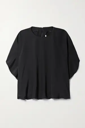 FFORME Kaia Draped Silk-crepe Top