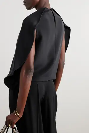 FFORME Kaia Draped Silk-crepe Top