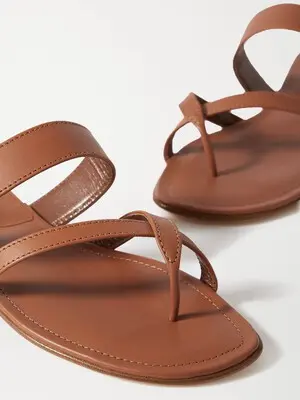 Manolo Blahnik Susa Leather Sandals - Brown