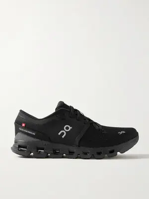 On X 4 Recycled-mesh Sneakers - Black