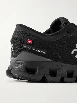 On X 4 Recycled-mesh Sneakers - Black