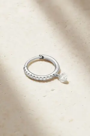 PERSEE 18-karat White Diamond Single Earring - Gold
