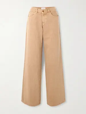 SLVRLAKE Mica Low-rise Wide-leg Jeans - Brown