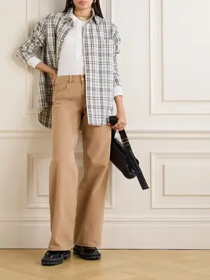 SLVRLAKE Mica Low-rise Wide-leg Jeans - Brown