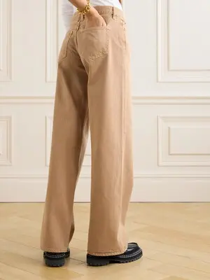 SLVRLAKE Mica Low-rise Wide-leg Jeans - Brown