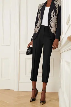 Alexander McQueen Cropped Straight-leg Woven Pants