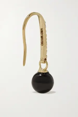 Mateo 14-karat Onyx And Diamond Dangle Earrings
