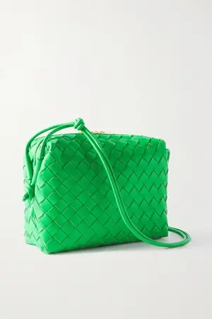 Bottega Veneta Loop Mini Intrecciato Leather Shoulder Bag