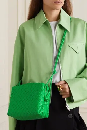 Bottega Veneta Loop Mini Intrecciato Leather Shoulder Bag