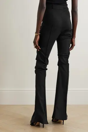 Jacquemus Merria Stretch-wool Flared Pants - Black