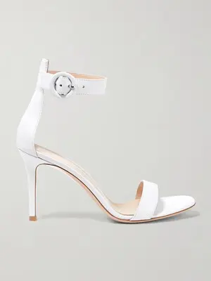 GIANVITO ROSSI Gianvito Rossi Portofino 85 Leather Sandals White