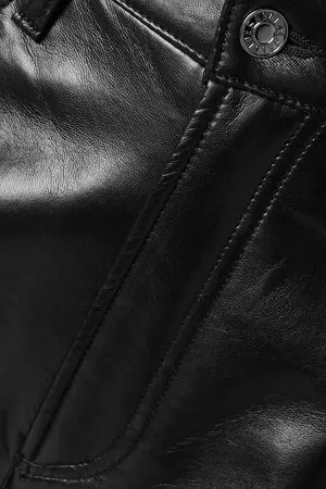 AGOLDE Riley Long Recycled Leather-blend Straight-leg Pants