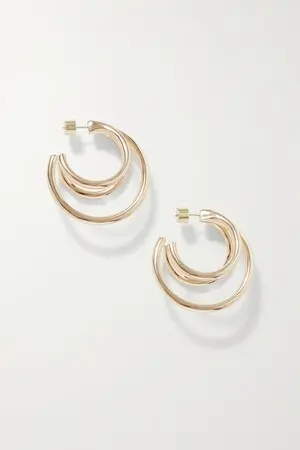 JENNIFER FISHER Triple Lilly Hoop Earrings - Gold