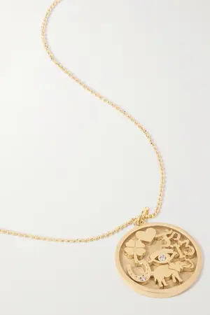 JENNIFER MEYER 18-karat Diamond Good Luck Necklace - Gold