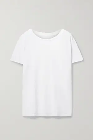 NILI LOTAN Brady Distressed T-shirt - White