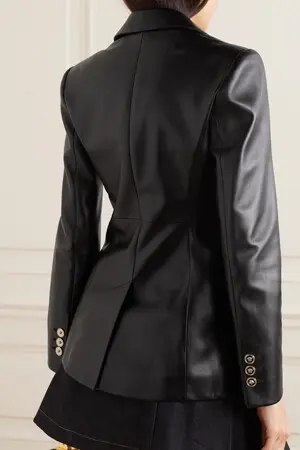 Versace Icons Single-breasted Leather Blazer
