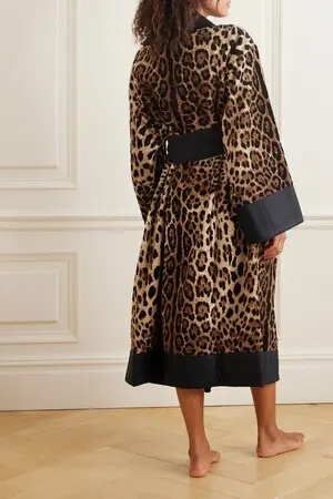 Dolce & Gabbana Leopard-print Cotton-terry Robe