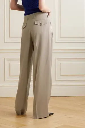 GOLDEN GOOSE Wool-gabardine Wide-leg Trousers